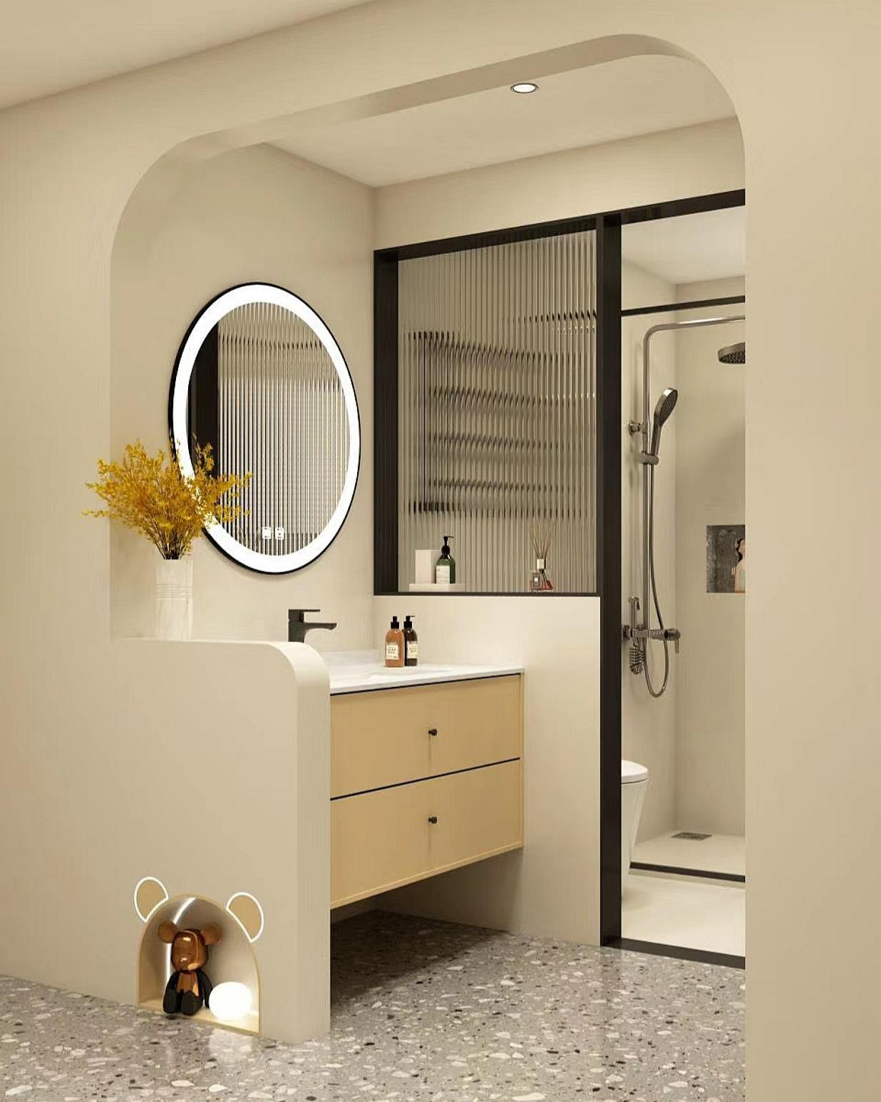Eight popular bathroom dry and wet separation designs, minimalist and ...