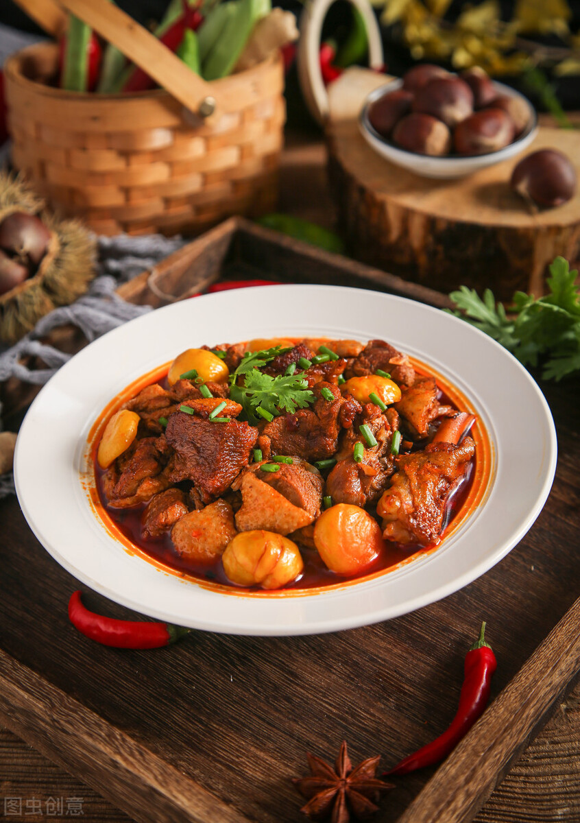 Home cooking braised chestnut chicken - iNEWS