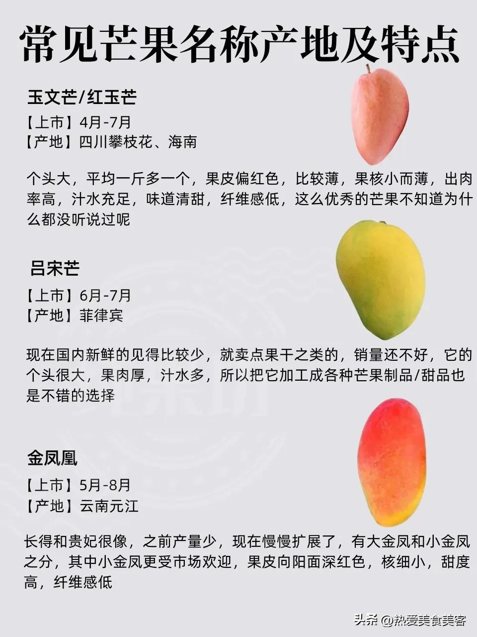 Classification and difference of common mangoes (2) - iMedia
