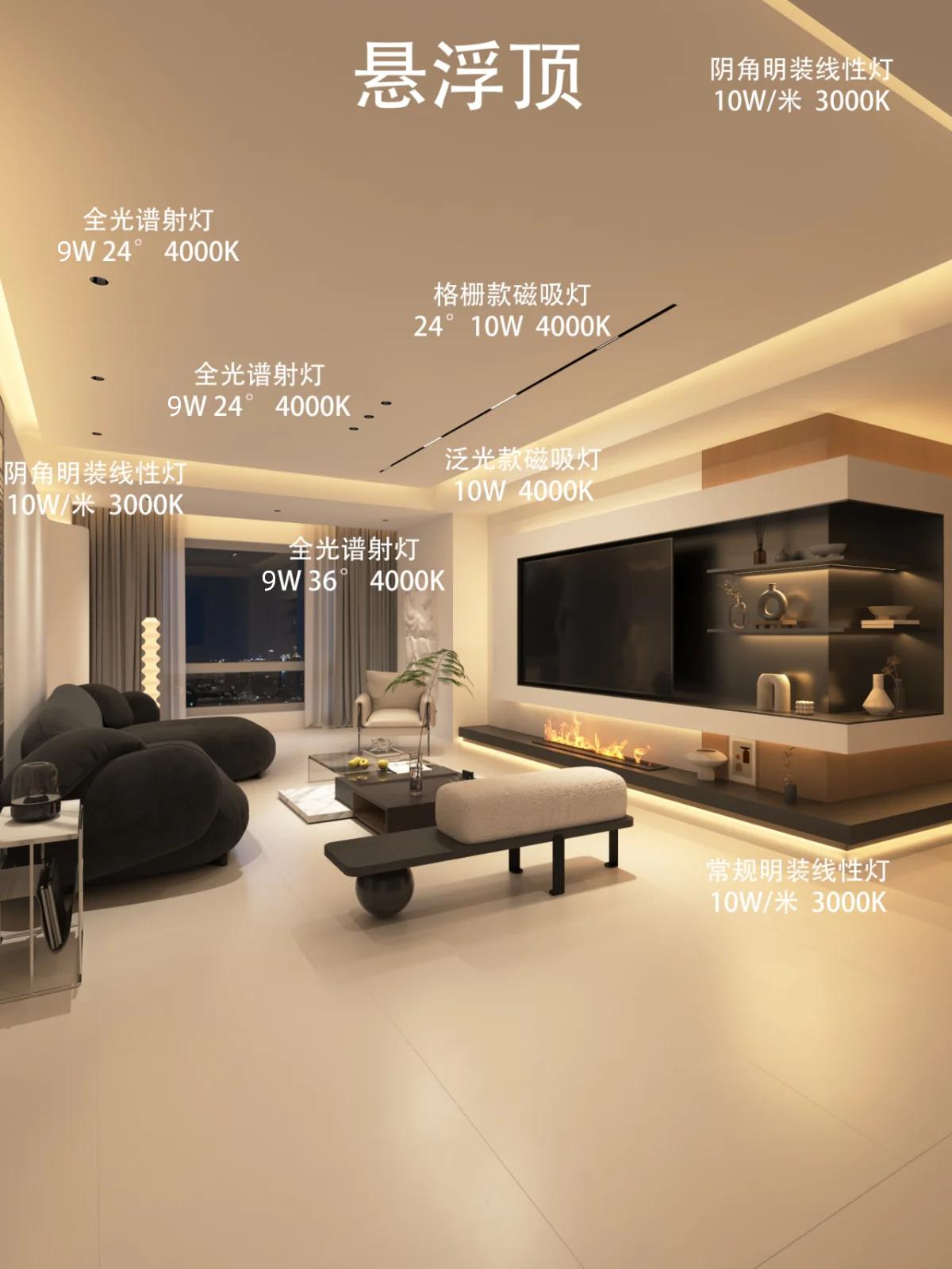4 types of living room designs without main lights on the ceiling ...