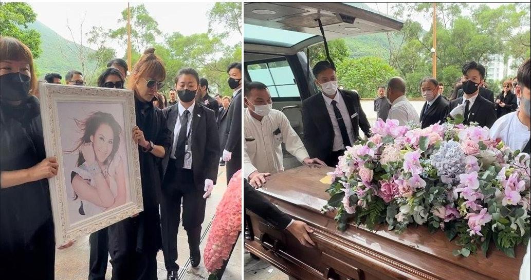 Coco Lee's funeral, the coffin was written back to the original name Li ...