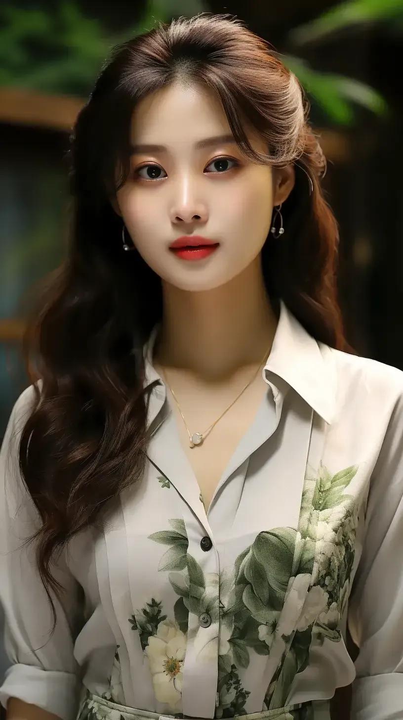 The facial features are exquisite, gentle and pleasant, the face is ...