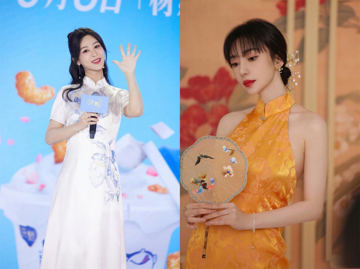 When Yang Zi was wearing a cheongsam and bumped into Liu Yan, I finally ...