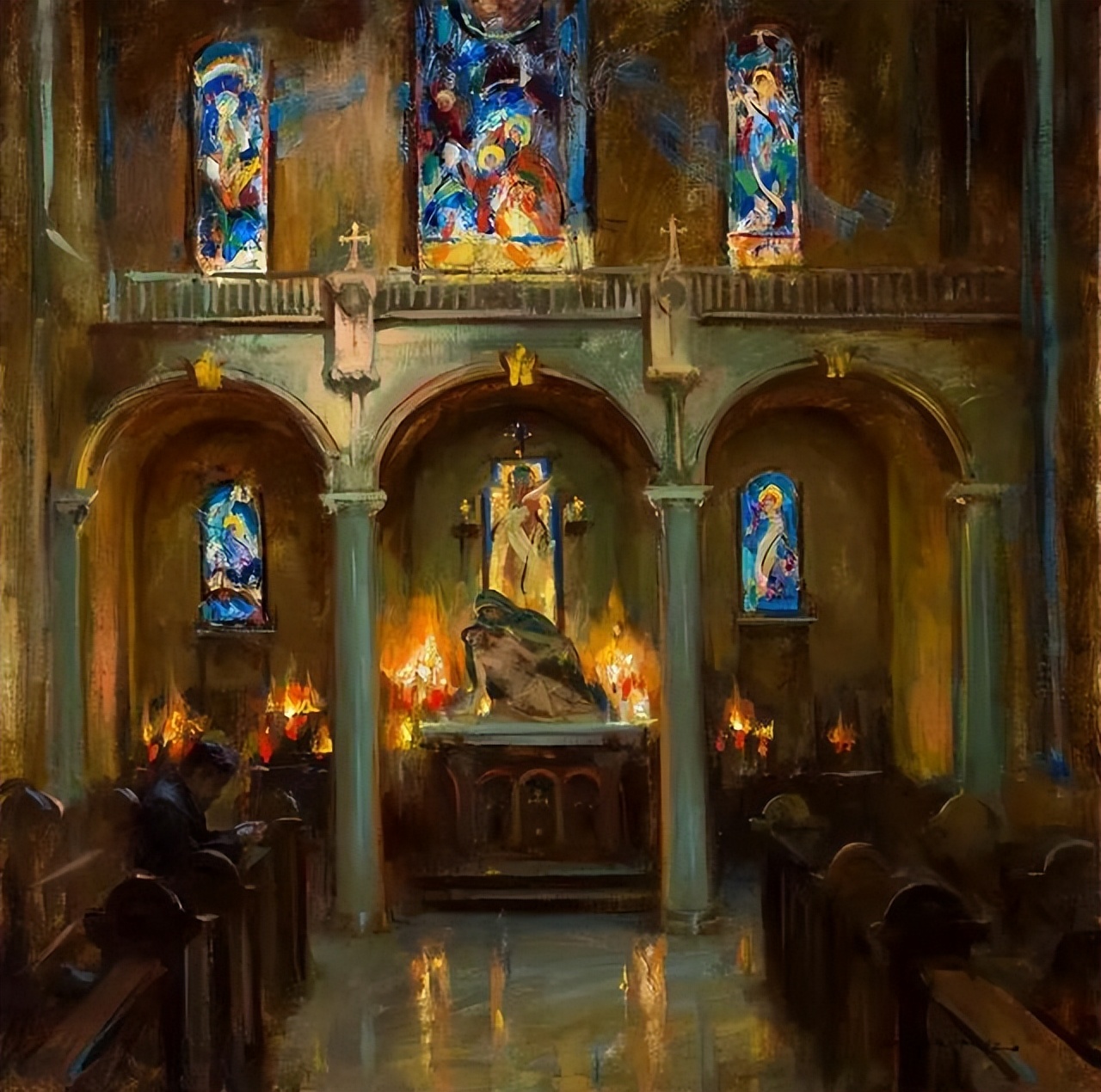 The oil painting landscape of American painter Daniel F.Gerhartz is so ...