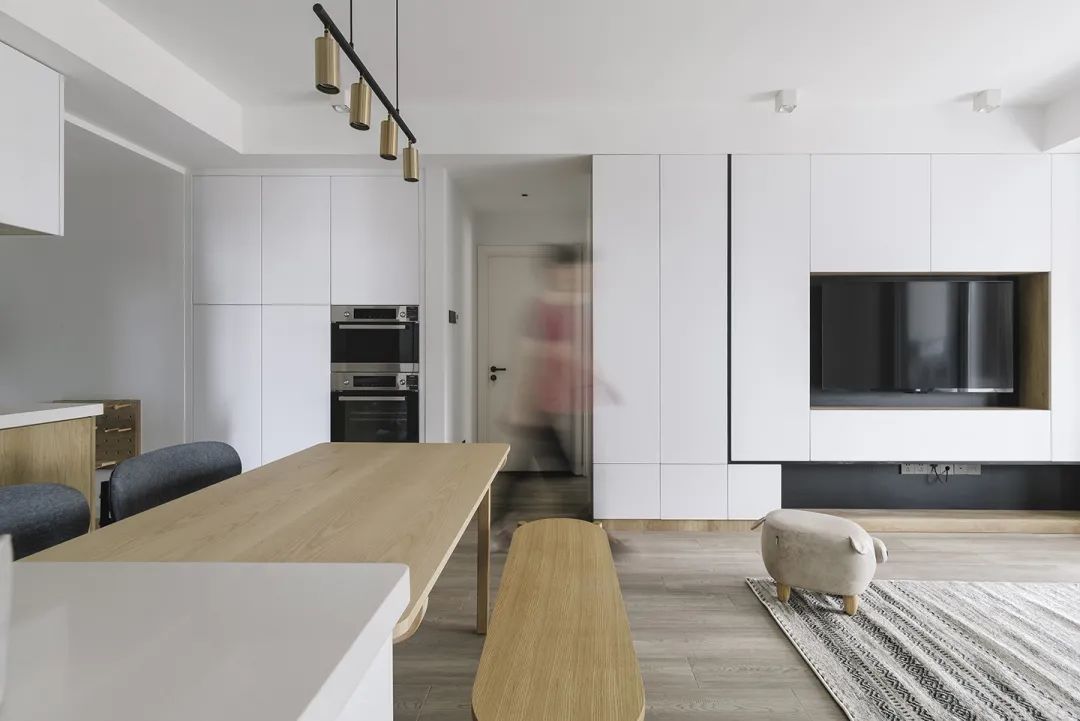 100㎡ decoration case sharing, three rooms and two halls, three ...