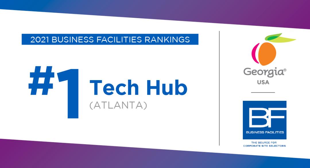 Atlanta has been named the "Best Technology Center in America" for the ...