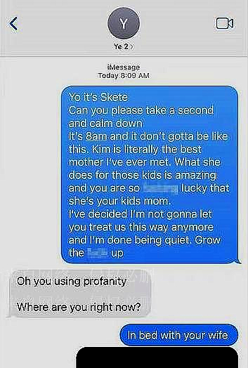 Big-scale Kim Kardashian's boyfriend sent a text message joking about ...