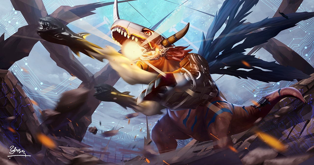 The evolution of subspecies Blue Greymon series X is more handsome than ...