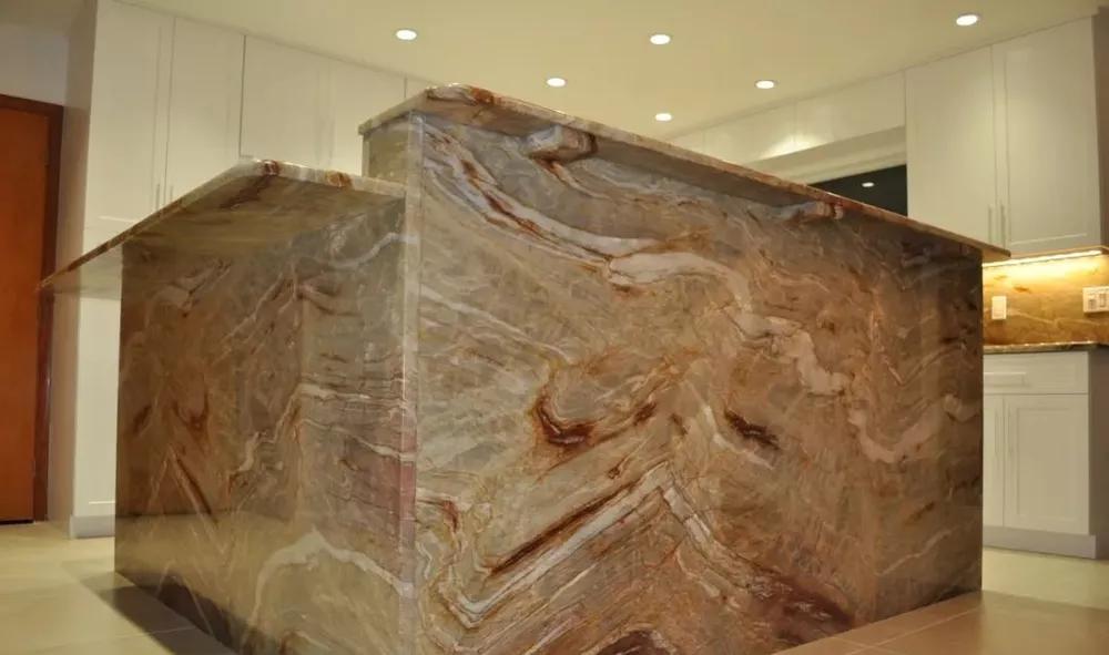 The production process of stone countertops and the complete set of ...