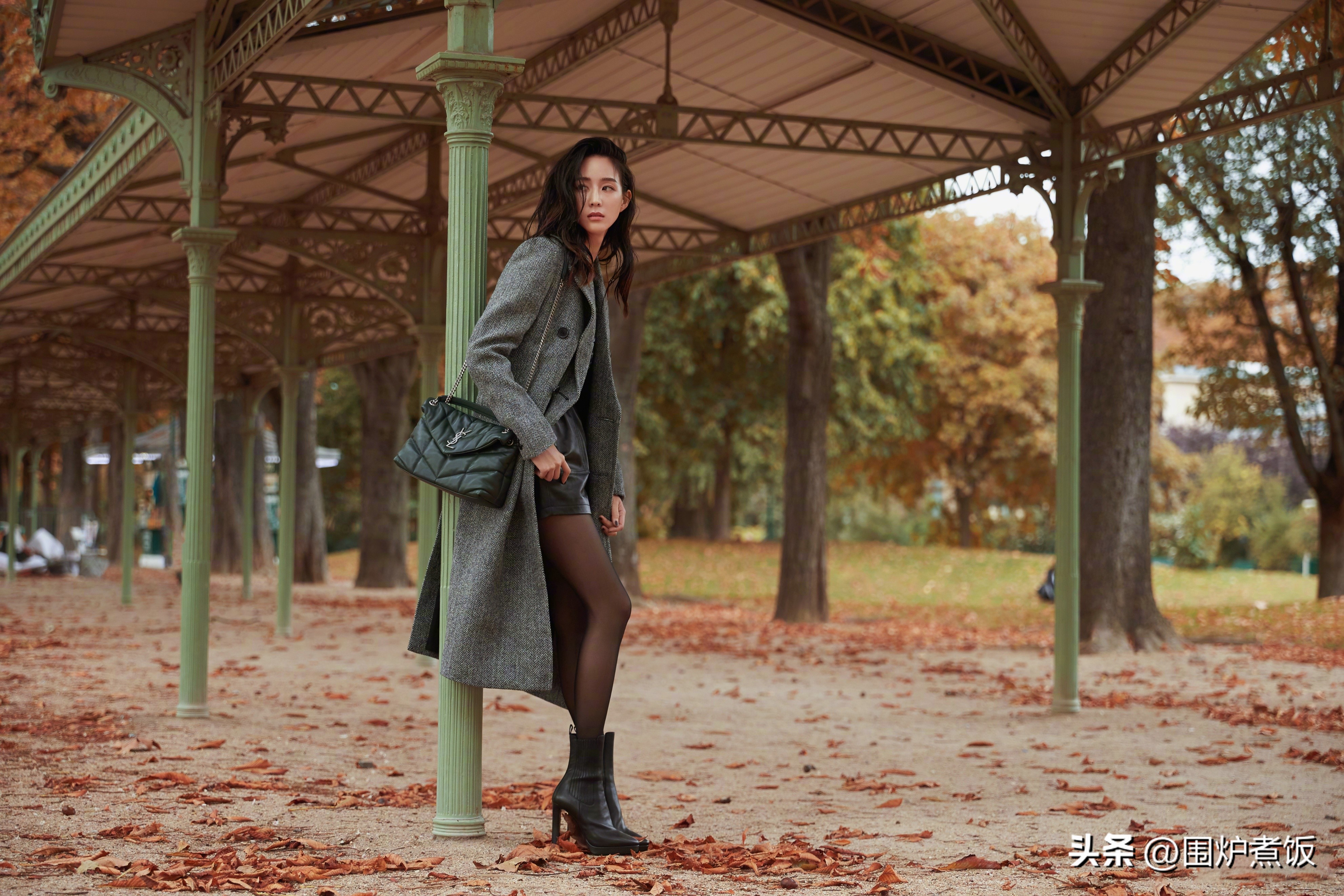 Zhang Junning - Black silk beautiful legs with poplar forest series (2) - iMedia