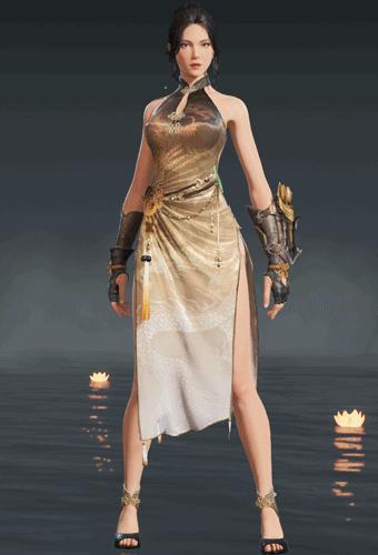 This is Bruce Lee?Wearing split cheongsam with open leggings and ...