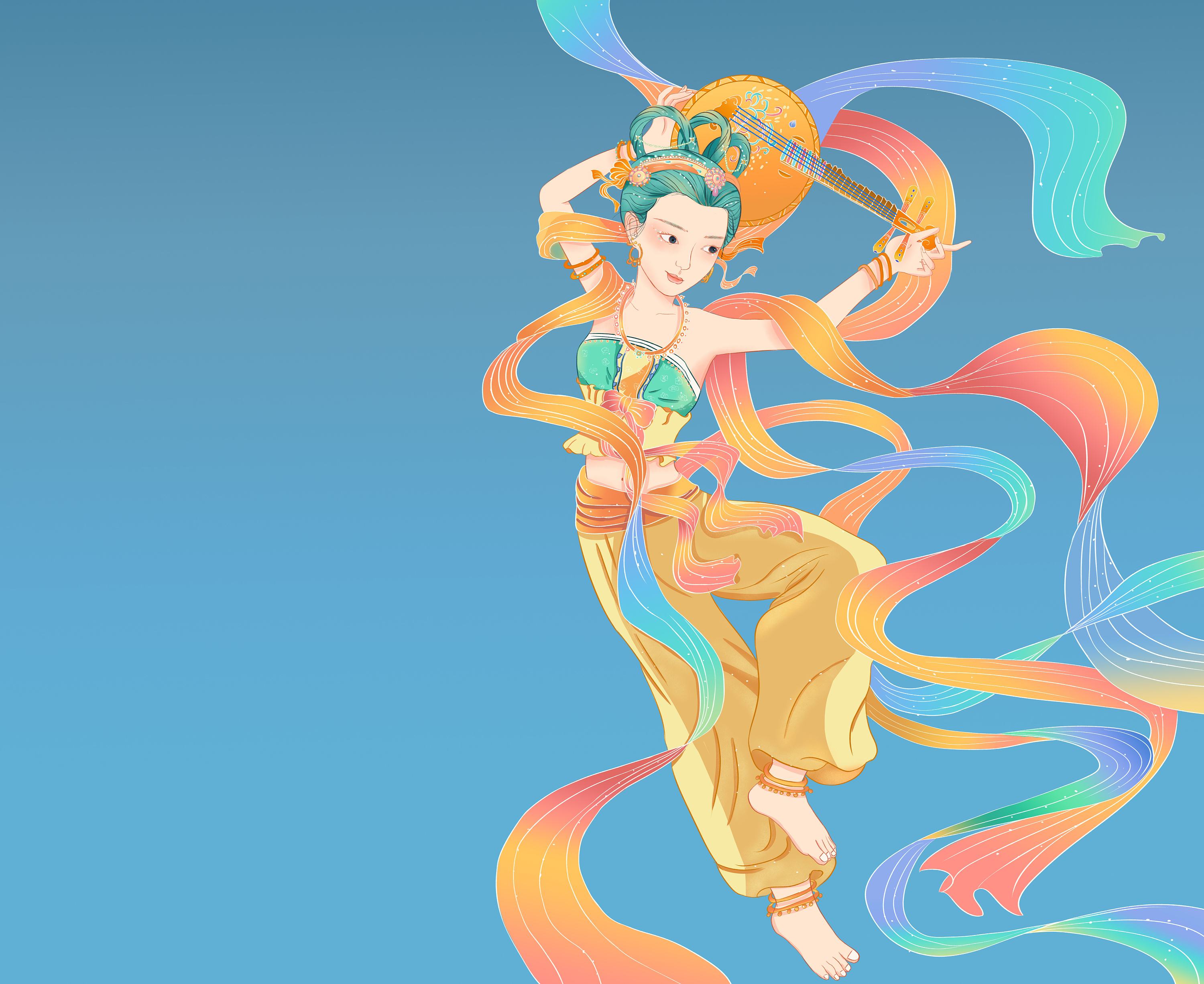 Dance the Dunhuang dance together, put Tang Shiyi, Sun Yi and other ...