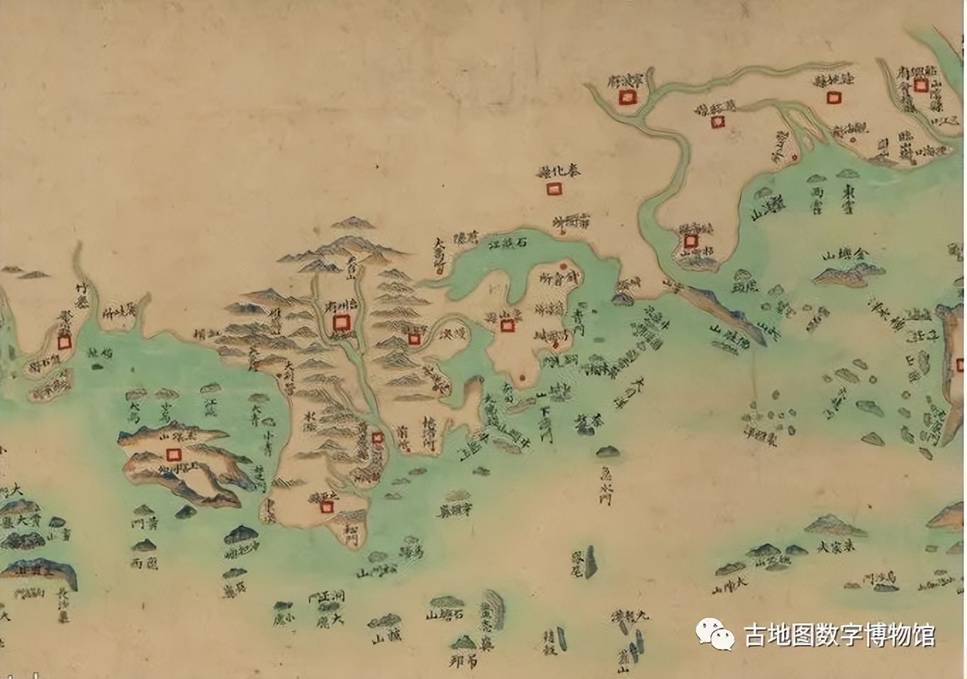 "Rare Map" Qing Dynasty "Complete Map of the Situation of the Sea ...