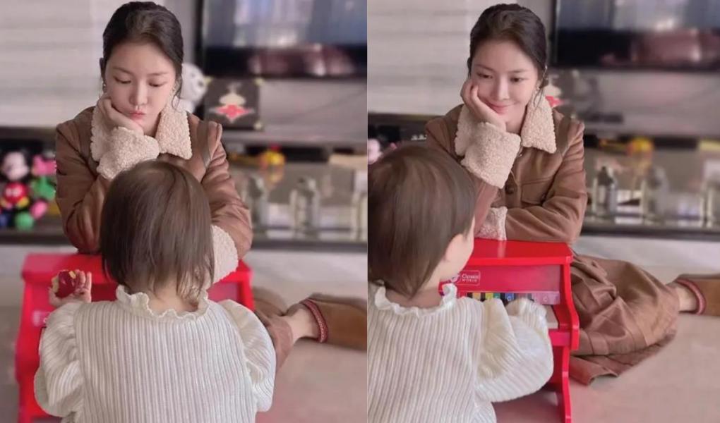 Wang Can posted a warm group photo of mother and daughter, the name of Xiaodan dumplings was ...