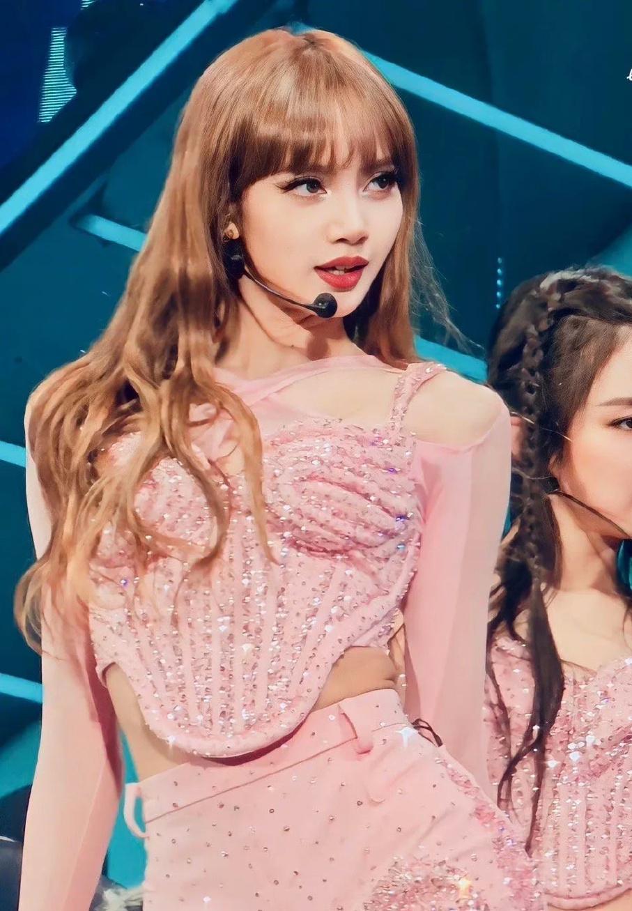 LISA Coachella stage down the stairs pink mermaid figure born to belong ...