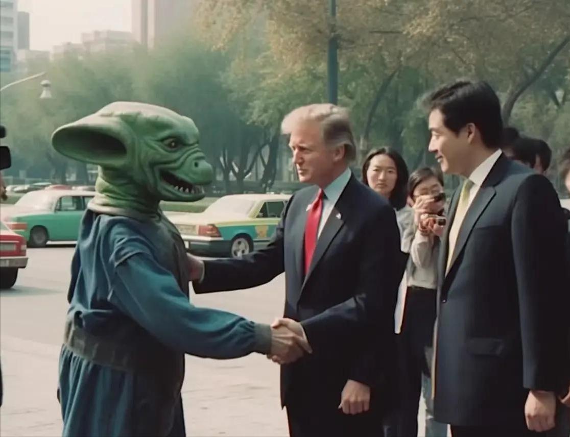 Artificial intelligence Ai painting Musk sets up a street stall, Trump ...