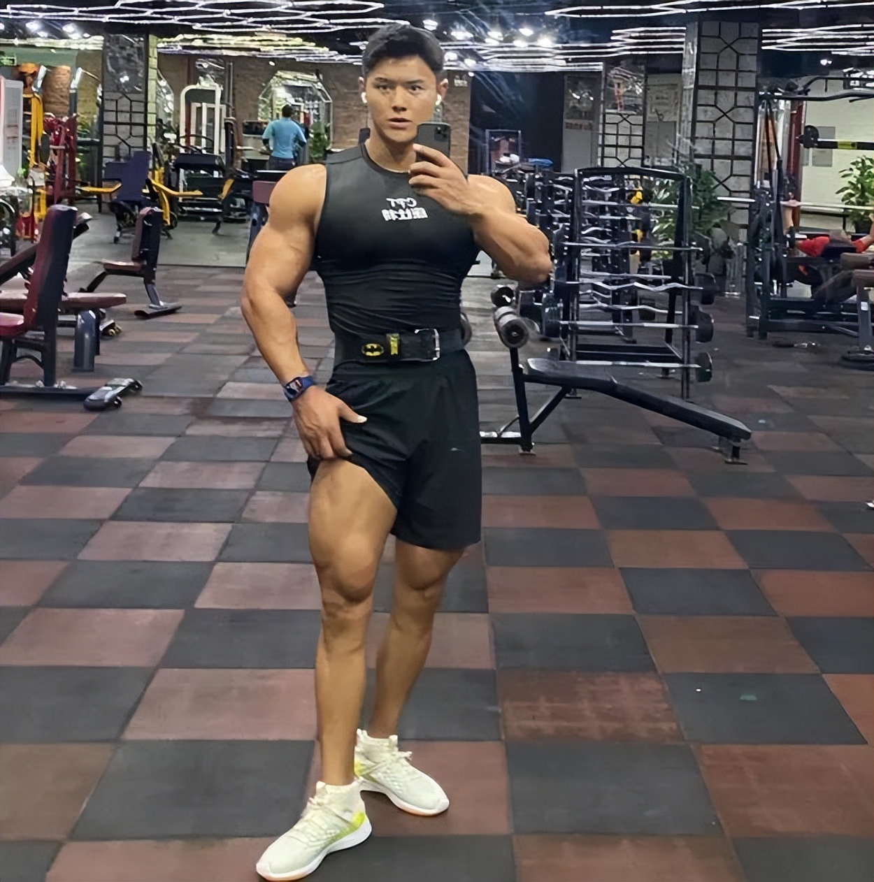 He has strong muscles, but he became popular because he bumped into the ...