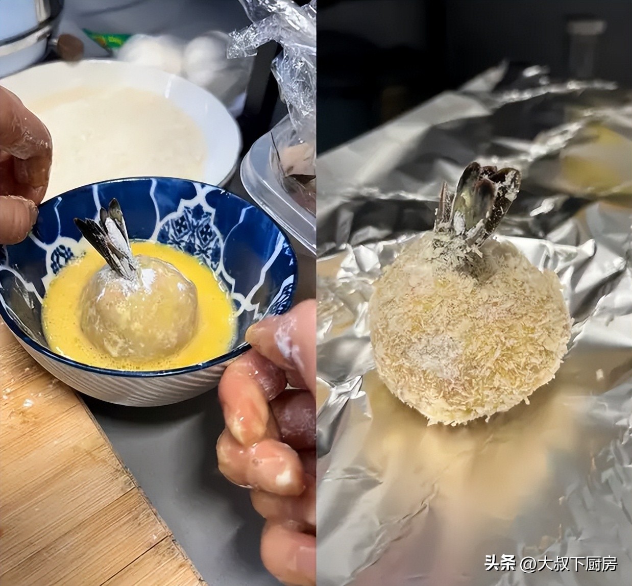 What to eat at home?Uncle teaches you anchovy shrimp balls, crispy ...
