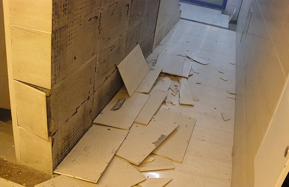 The wall tiles are empty and falling off? You may not have done a good ...