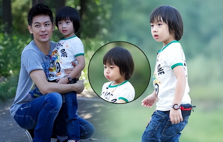 Kimi is in the same frame as his father Jimmy Lin, who is bigger than ...