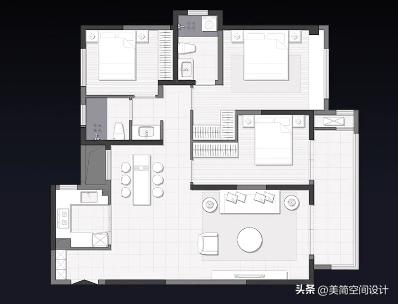 116 square meters three-bedroom apartment, two versions of renovation ...