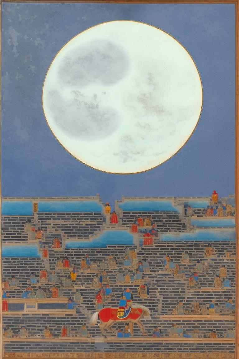 The moon in the Qin Dynasty and the pass in the Han Dynasty-painted ...