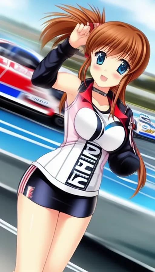Two-dimensional animation racing girl wallpaper - iNEWS