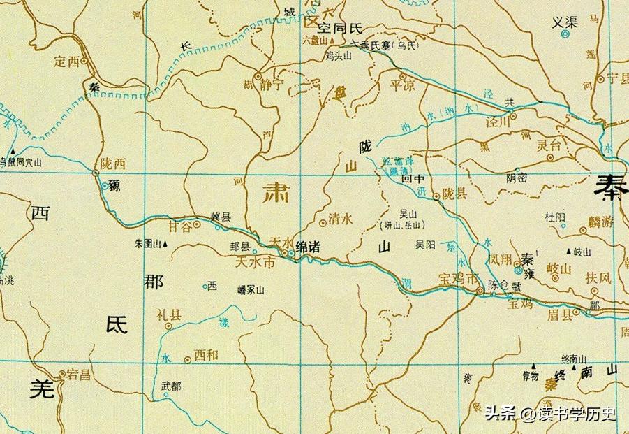 Through the map, understand the historical changes of Tianshui City ...