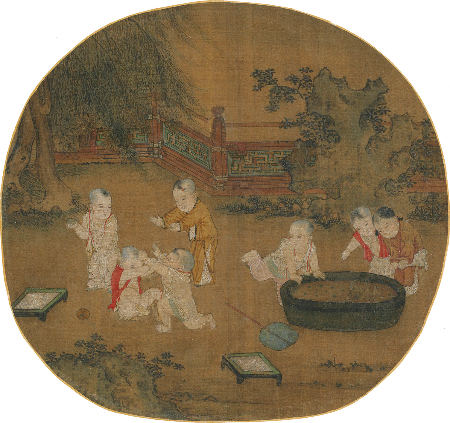 Song Dynasty Dragon Boat Festival Painting Fan and Festival Visual ...