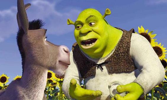 What role does the color change in "Shrek" play in rendering the film's ...