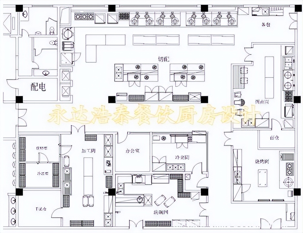 Beijing restaurant kitchen design, hotel kitchen design, large canteen ...