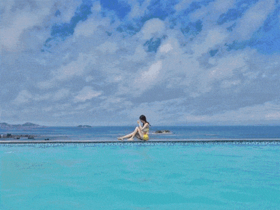 Huidong Shuangyue Bay lives in a comfortable hotel by the sea, goes out ...