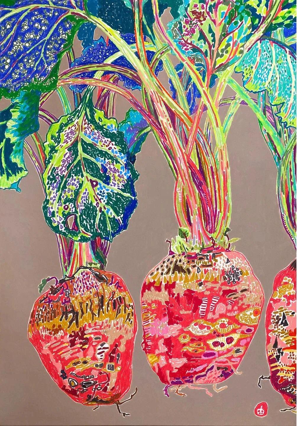 Fruit and vegetable works by Japanese painter Yuko Kurihara - iMedia