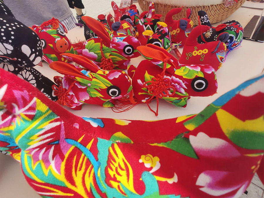 Intangible cultural heritage products all on stage, characteristic ...