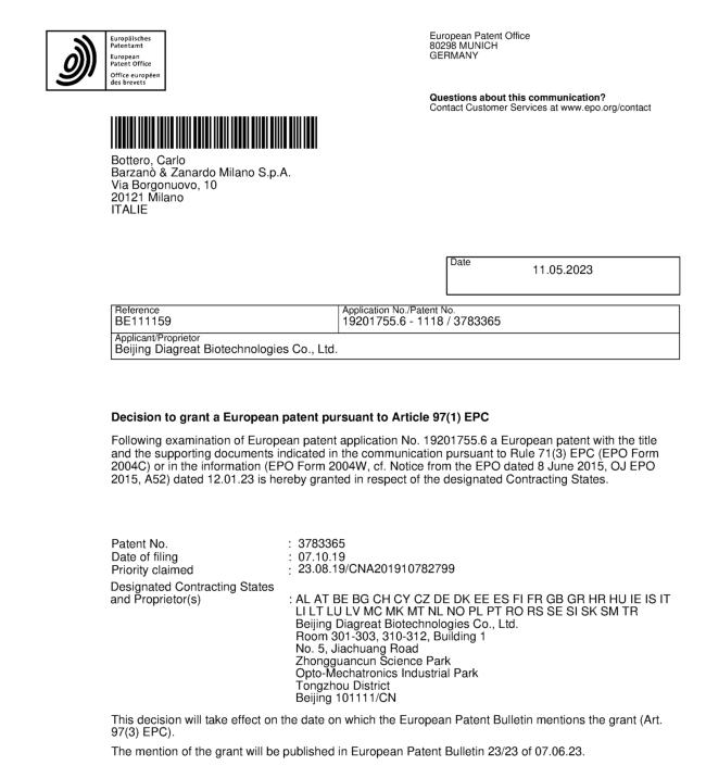 Danda Biotherapeutic Drug Monitoring Series Obtained European Invention ...