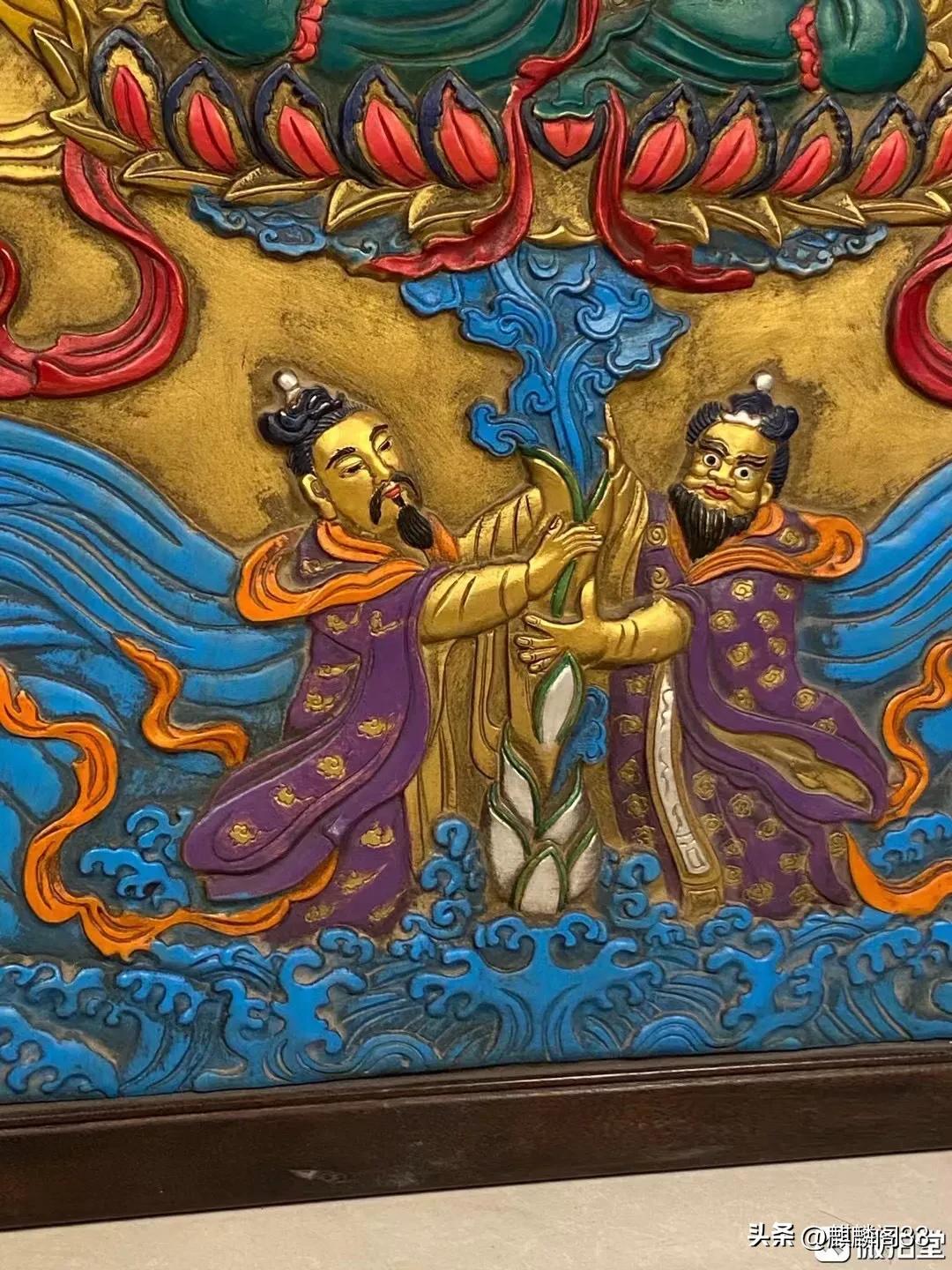 High relief!Bronze painted color Zhunti Bodhisattva Collector's Edition ...