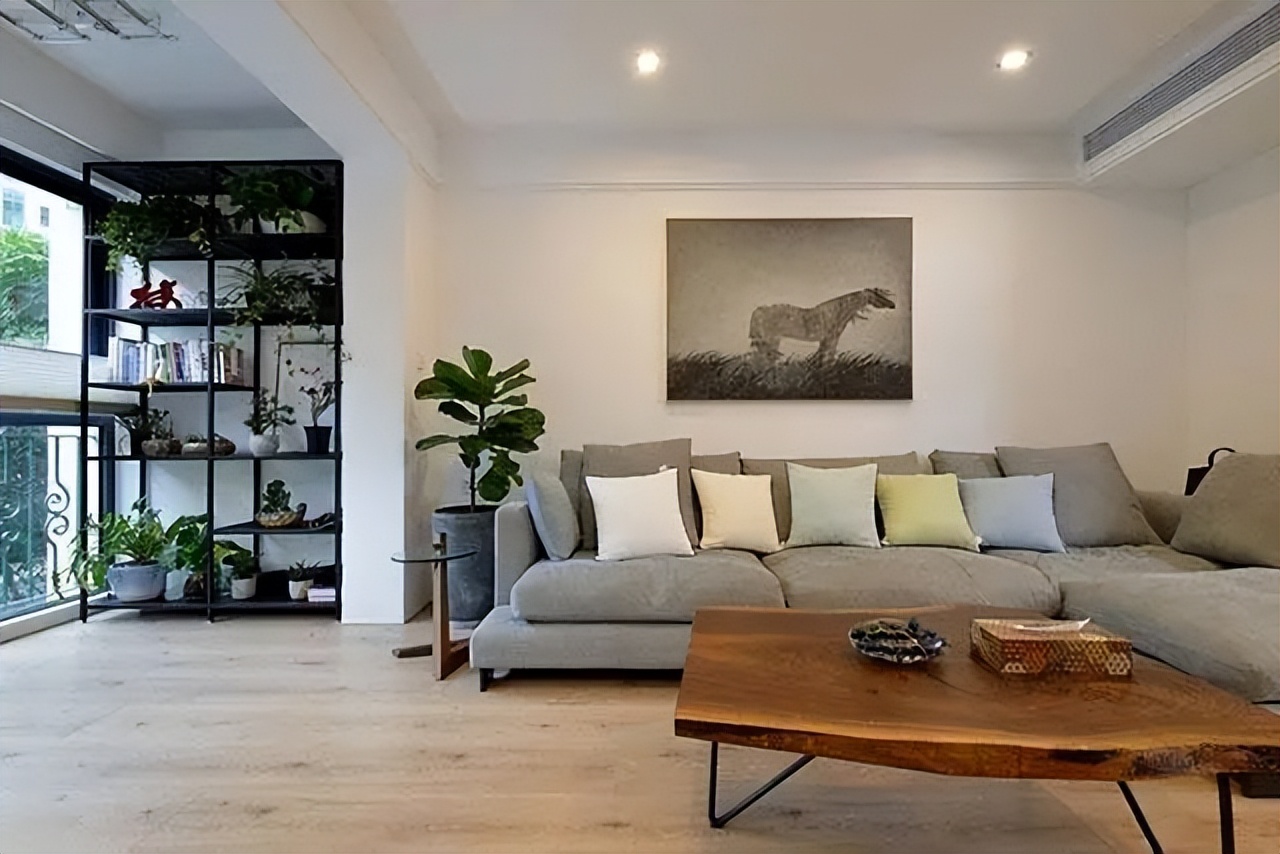 The 140-square-meter new home has minimalist decoration, the whole ...