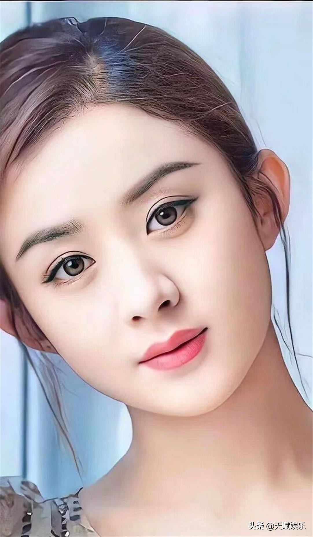 Celebrity beauty Zhao Liying inspirational quotes, head portrait photos ...