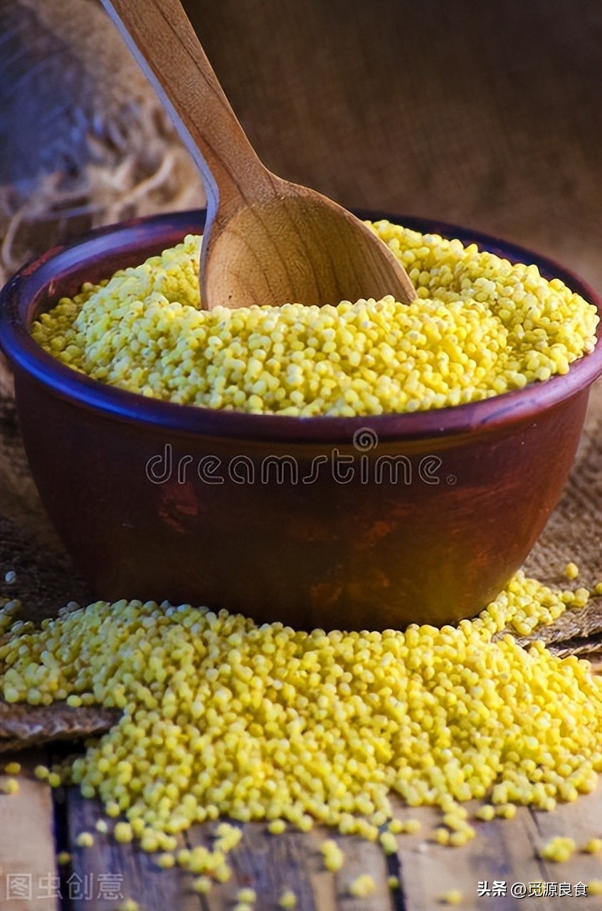 The same coarse grains, one is called big yellow rice and the other is ...