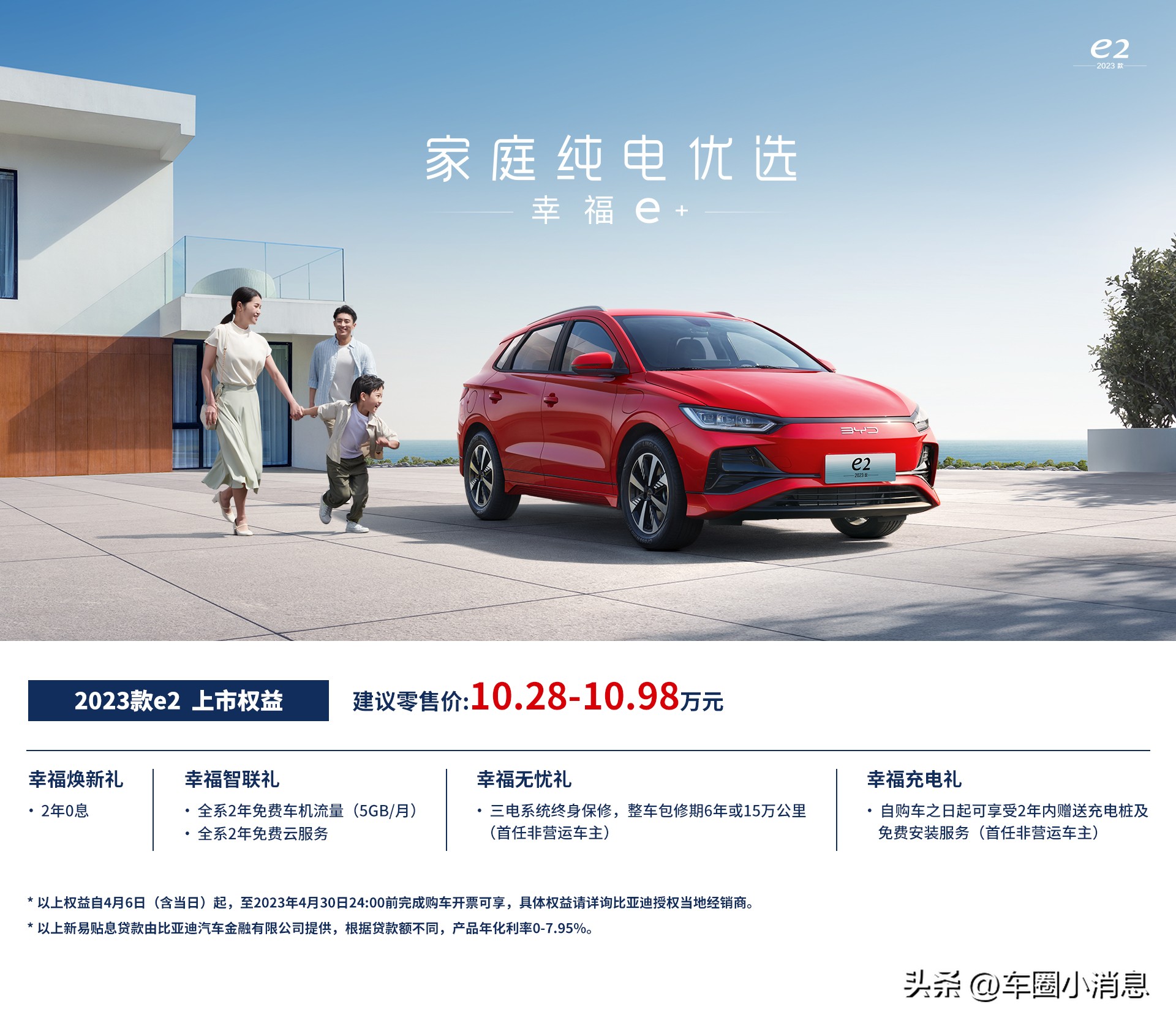 The 2023 BYD E2 is on the market, priced at RMB 102,800 to RMB 109,800 ...