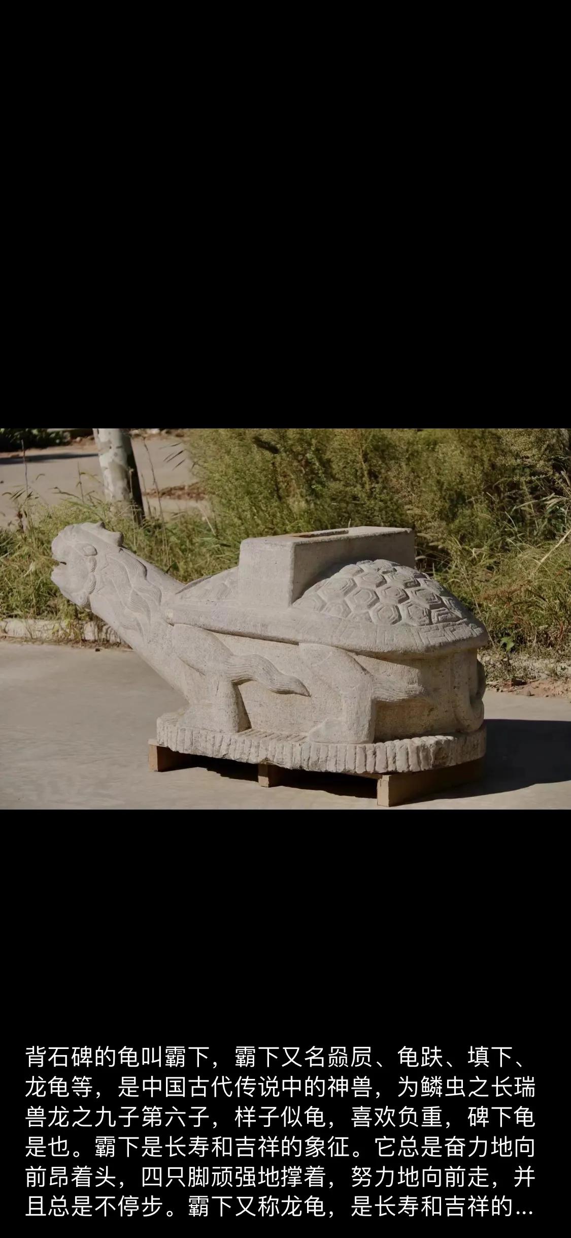 The turtle on the back of the stone tablet is called Baxia - iNEWS