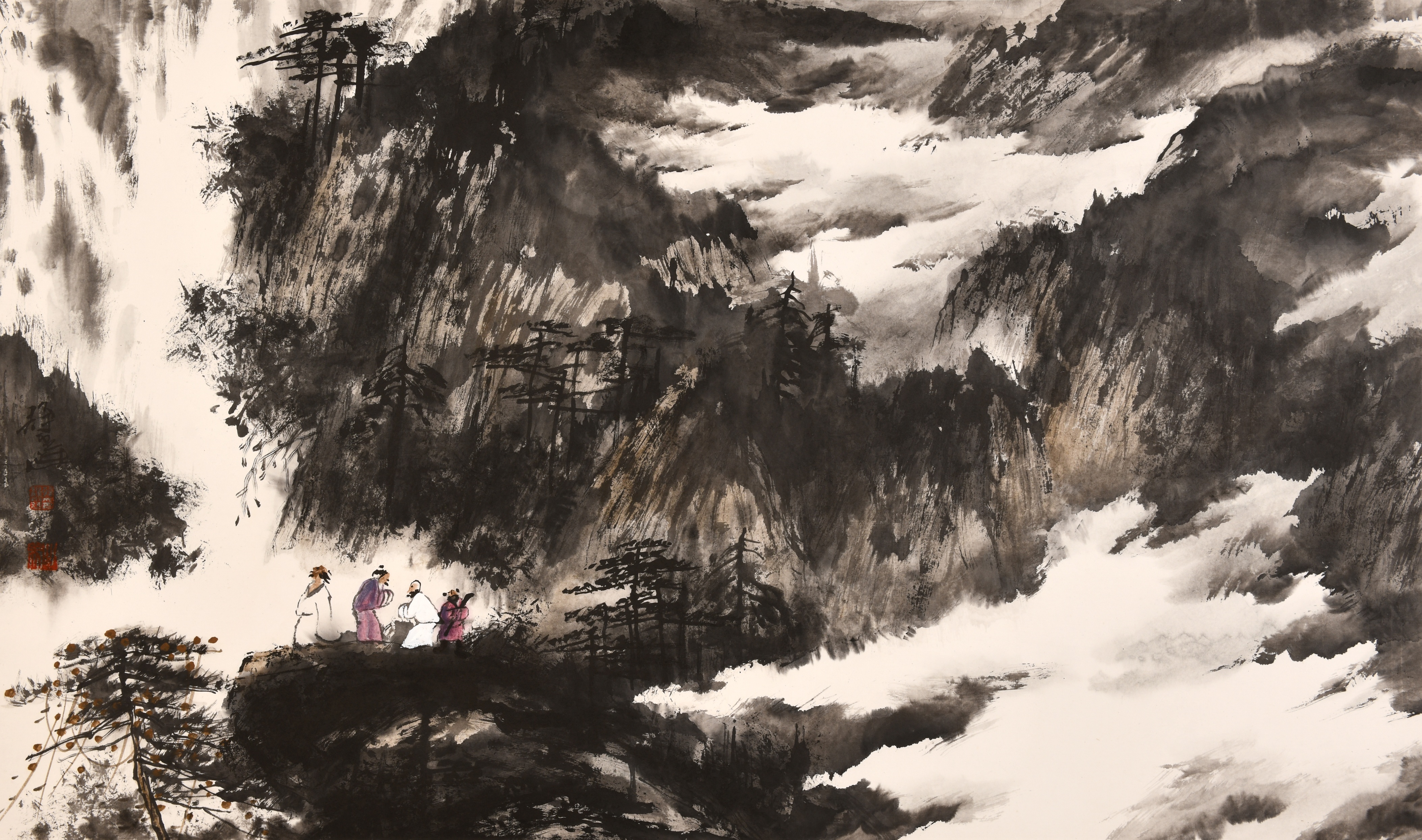 Han Jingting's landscape, flower and bird works were included in the ...