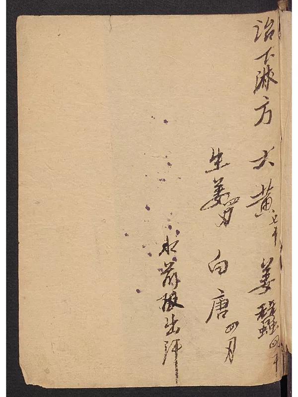 "Medical Prescriptions of Various Subjects", a folk manuscript of the ...