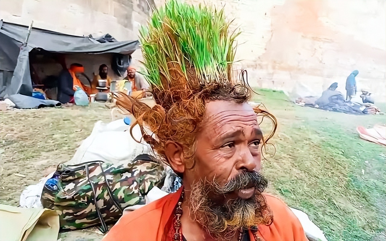 Indian ascetic monk grows rice on head, claims to be for repentance ...
