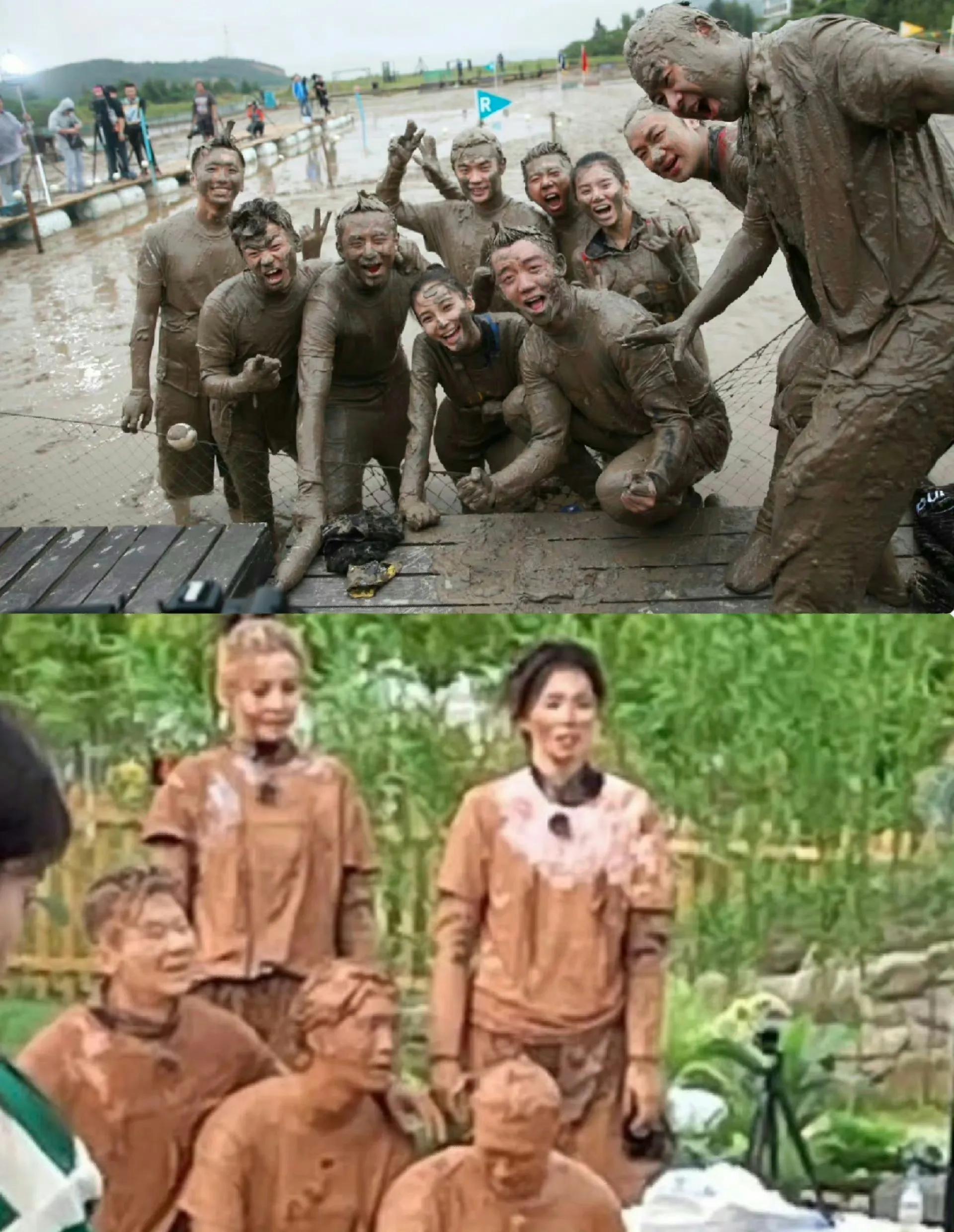 Yang Ying's mud photo, she is really not afraid of playing with mud - iNEWS