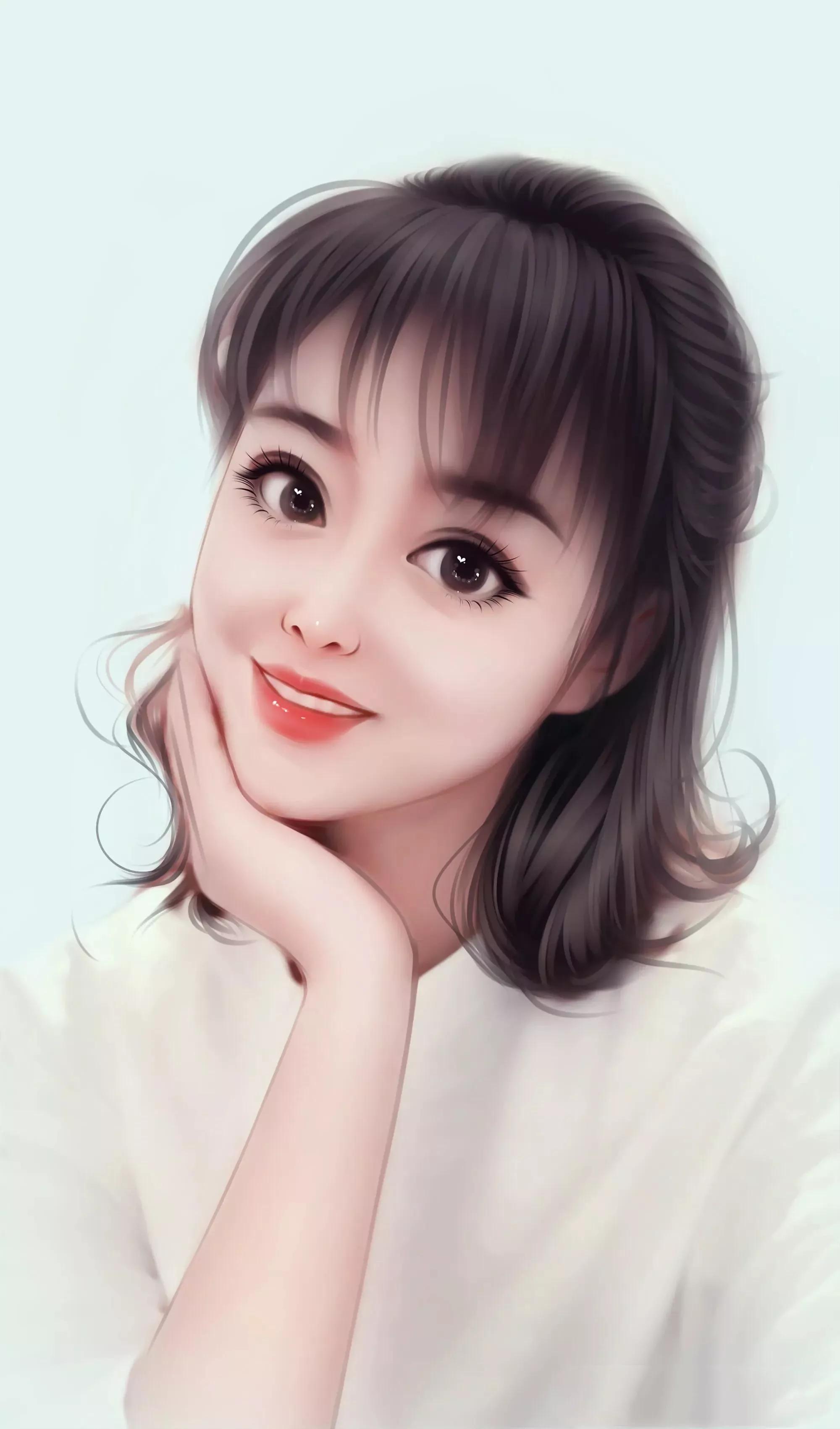 Super beautiful and good-looking girls hand-painted avatars, too rare ...