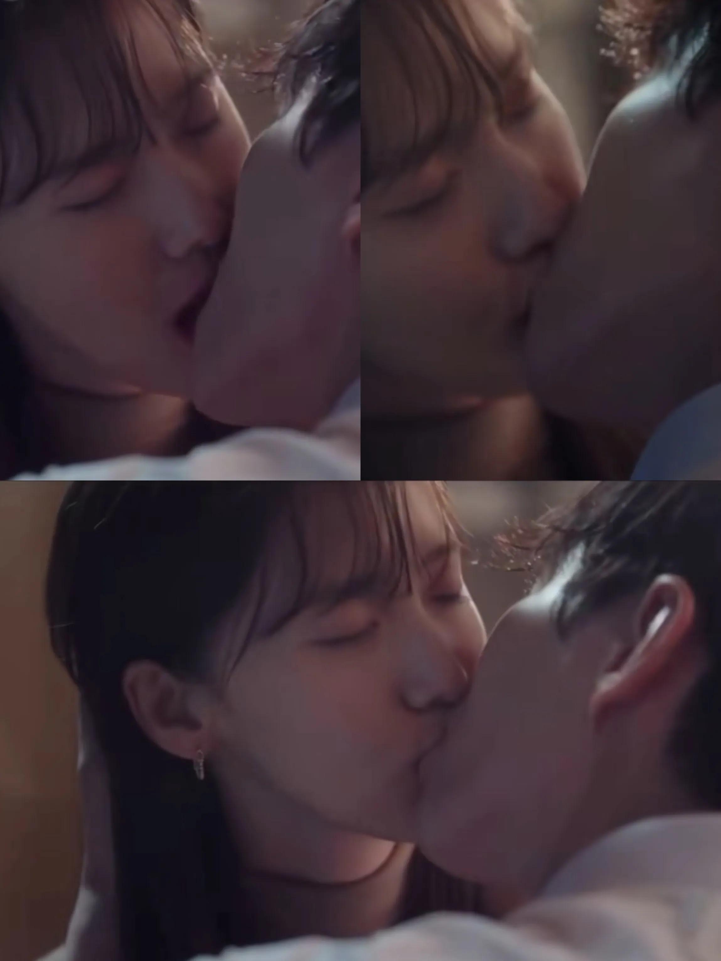 Li Junhao and Lin Yuner are kissing passionately in the rainstorm, the picture is so beautiful ...
