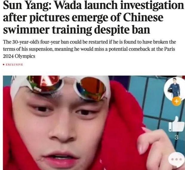 British media exposed that Sun Yang was betrayed by Chinese netizens ...