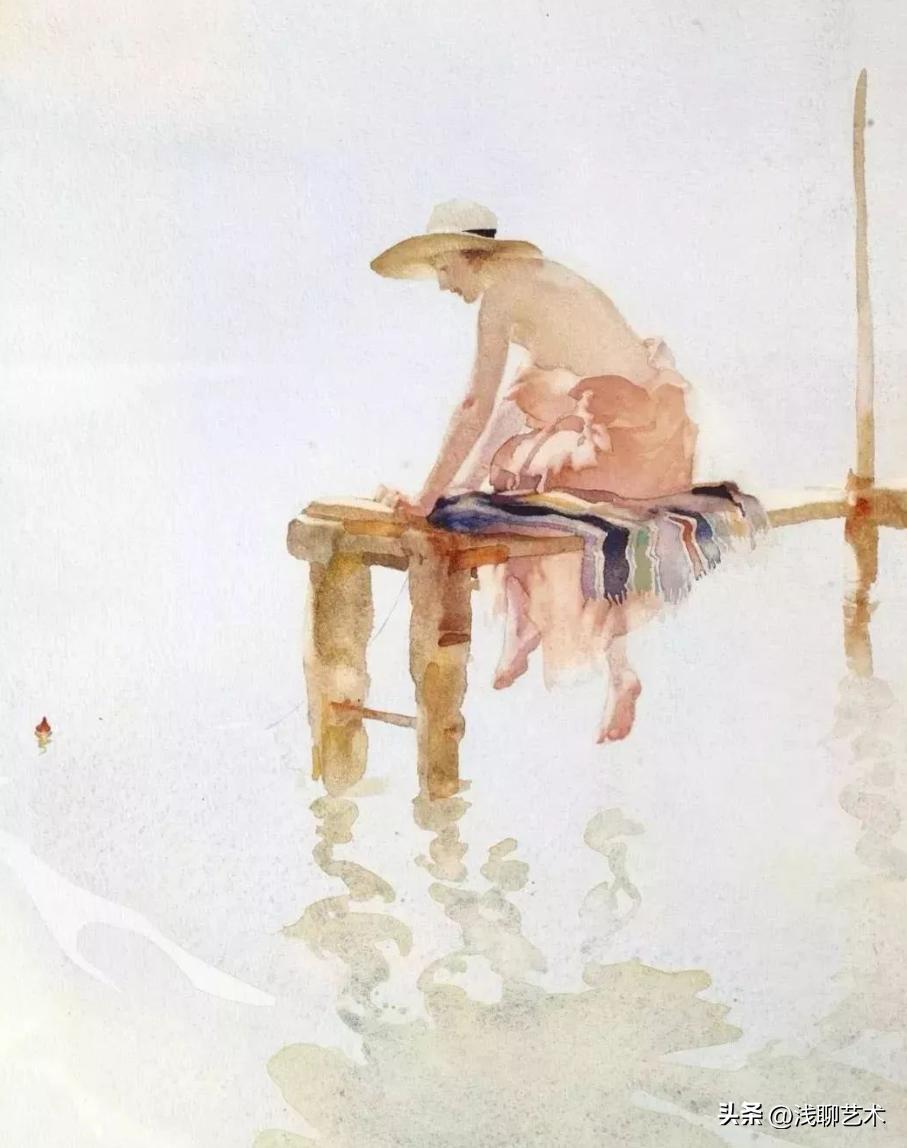 British painter's watercolor body art: the "jade body" touches the ...