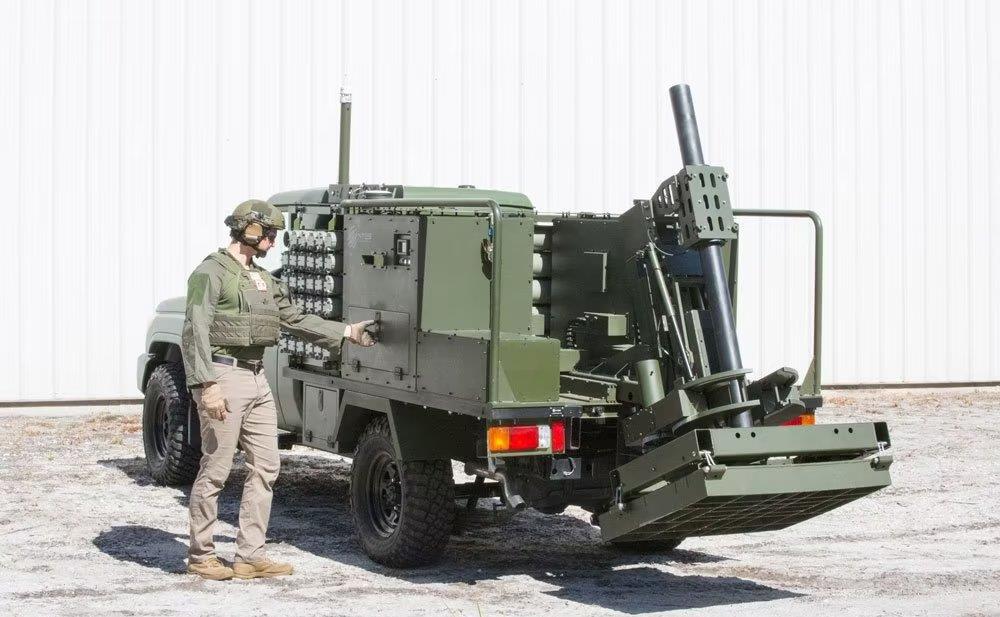 Caption: The "Scorpion" mobile mortar system, the world's fastest ...